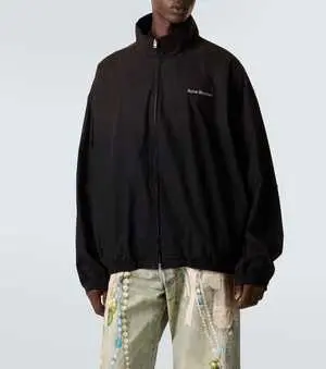 Acne Studios Logo Cotton-poplin Jacket - Black