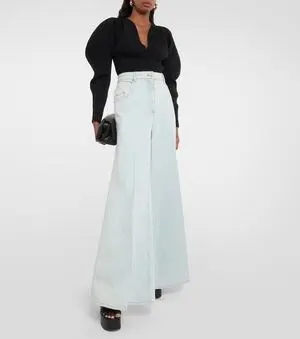 Nina Ricci High-rise Flared Jeans - Blue