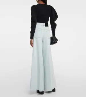 Nina Ricci High-rise Flared Jeans - Blue