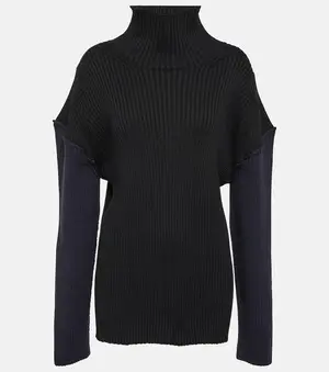 THE ROW Dua Cotton And Cashmere Turtleneck Sweater
