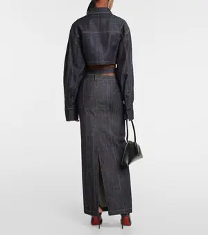 THE MANNEI Gudari Cropped Denim Blazer