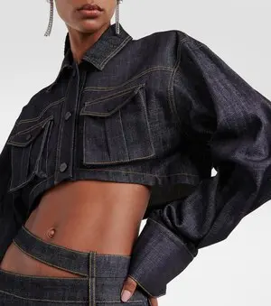 THE MANNEI Gudari Cropped Denim Blazer