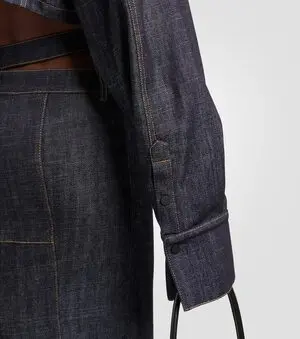 THE MANNEI Gudari Cropped Denim Blazer