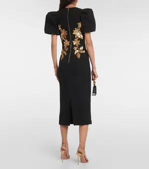 Rebecca Vallance Versailles Sequined Crêpe Midi Dress
