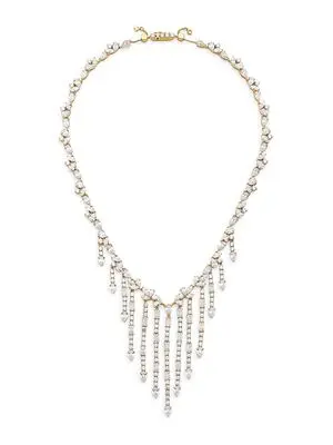 Adriana Orsini Versailles 18k--plated & Cubic Zirconia Fringe Necklace - Gold