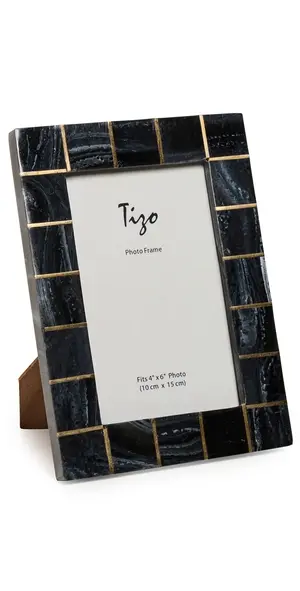 TIZO DESIGN Photo Frame 4x6 - Black/brass