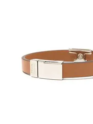 TOD'S Logo-plaque Leather Bracelet