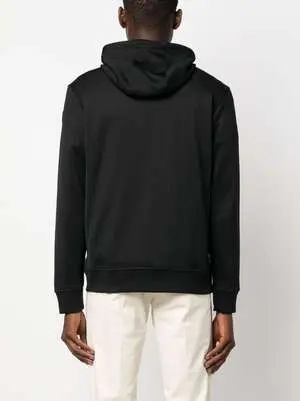 Paul & Shark Scuba-jersey Zip-up Hoodie - Black