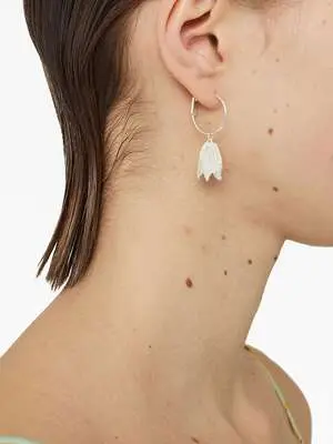 JIL SANDER Floral-detail Drop Earrings