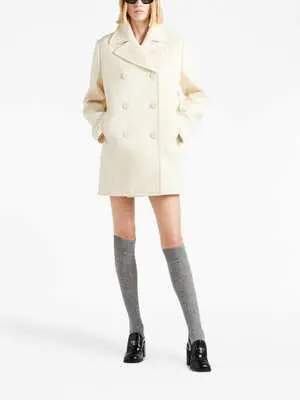 Prada Double-breasted Wool Pea Coat