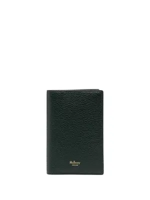 Mulberry Logo-embossed Passport Case Green
