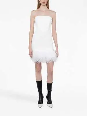 16Arlington Feather-trim Minidress