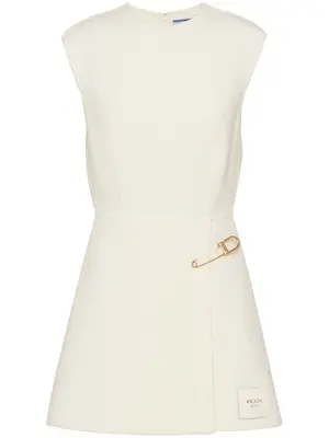 Prada Safety-pin Mini Dress In Wool