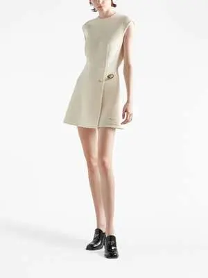 Prada Safety-pin Mini Dress In Wool