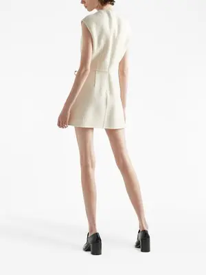 Prada Safety-pin Mini Dress In Wool