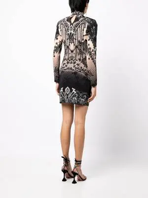 Camilla Jewellery-print Draped Dress