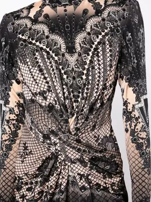 Camilla Jewellery-print Draped Dress