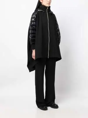 Herno Hooded Cotton Knitted Cape