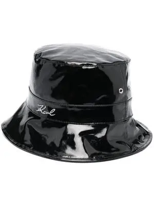Karl Lagerfeld Patent-finish Bucket Hat