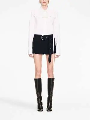 Off-White Belted Pleated Miniskirt