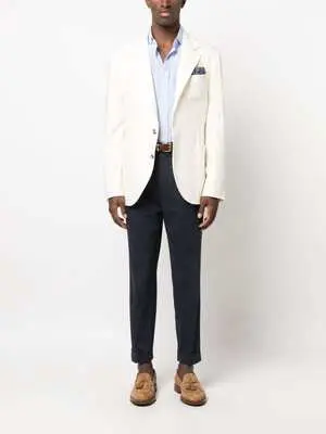 Brunello Cucinelli Slim-cut Pleated Chino Trousers