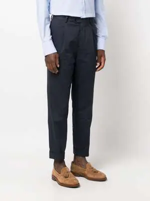Brunello Cucinelli Slim-cut Pleated Chino Trousers