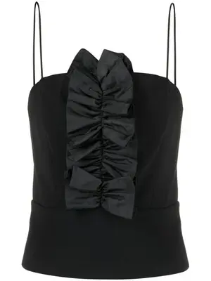 Pinko Ruffled-trim Spaghetti-strap Top