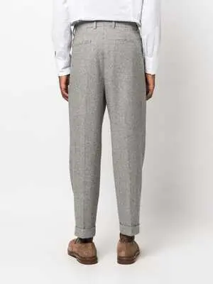 Brunello Cucinelli Micro-houndstooth Pattern Trousers
