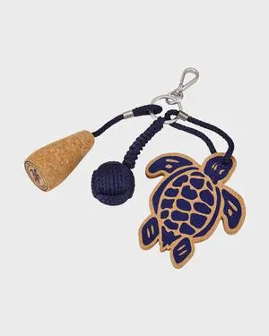 Vilebrequin Turtle Cork Keyring Key Ring Pretty