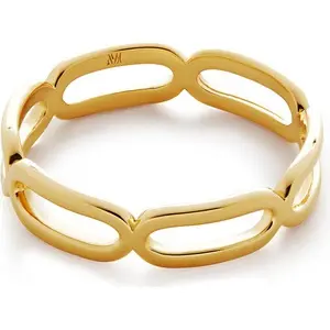 Monica Vinader Paper Clip Stacking Ring - 18ct Gold Vermeil/ Silver