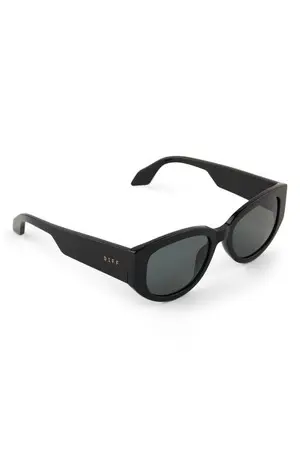 DIFF Drew 54mm Polarized Oval Sunglasses - Grey