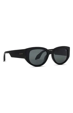DIFF Drew 54mm Polarized Oval Sunglasses - Grey
