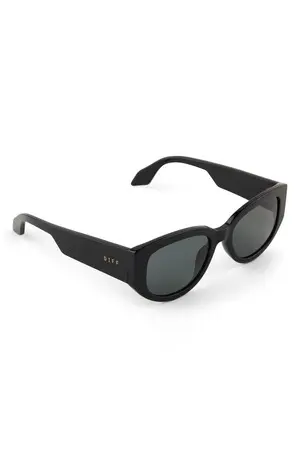 DIFF Drew 54mm Polarized Oval Sunglasses - Grey