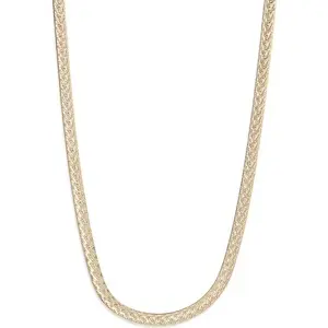 Argento Vivo Textured Snake Chain Necklace - Gold