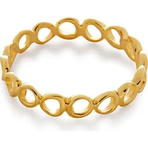 Monica Vinader Nura Open Stacking Ring - 18ct Gold Vermeil