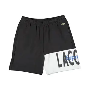 Supreme X Lacoste Logo Panel Sweatshort - Black