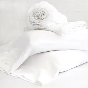 POM POM AT HOME Cotton Sateen Sheet Set, Twin - White