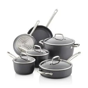 ANOLON Accolade Hard-anodized Precision Forge Cookware Set, 10-piece - Moonstone