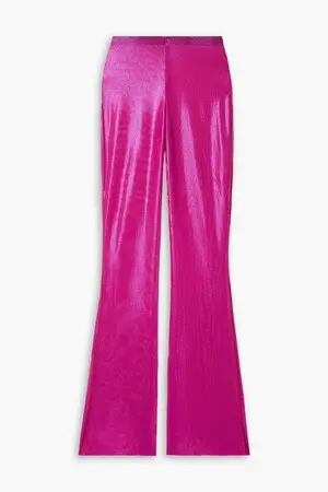 Oseree Metallic Stretchtulle Flared Pants