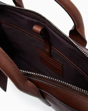 Giorgio Armani Pebbled Leather Briefcase