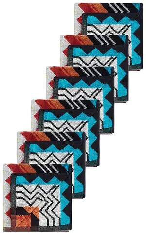 Missoni Giacomo Face Towel 6 Piece Set In Fuchsia - Multicolor