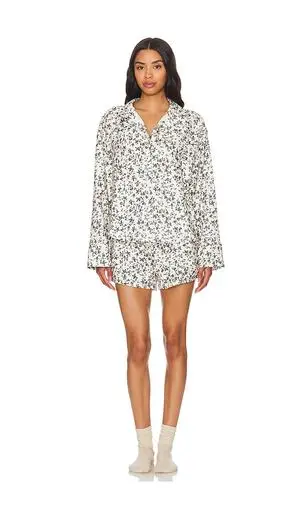 Free People X Intimately Fp Early Morning Sleep Set In Ivory - Ivory Combo