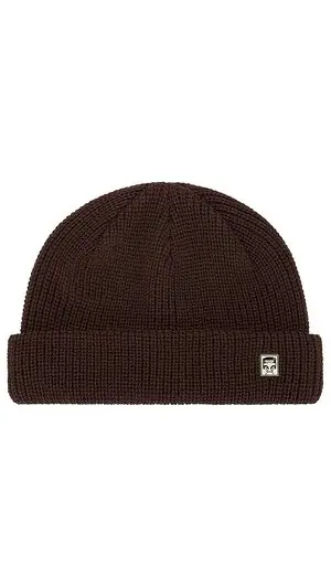 Obey Obey Micro Beanie In Brown. Java Brown