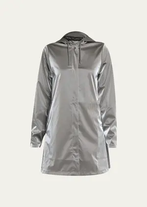 Rains Reflective A-Line Rain Jacket Metallic Grey