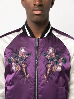 Dsquared2 Floral-embroidered Bomber Jacket