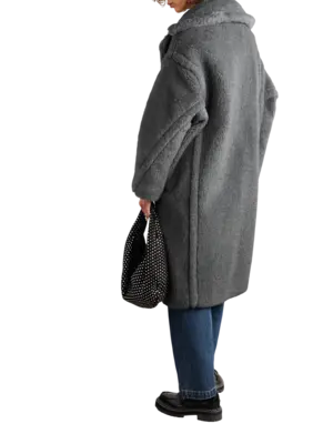 Max Mara Teddy Bear Icon Oversized Wool-blend Coat - Gray