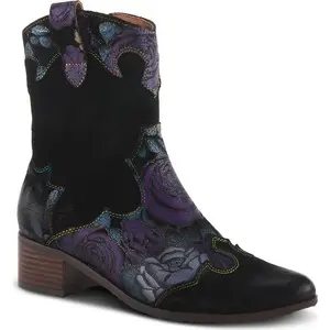 SPRING STEP SHOES Lady Luck Western Bootie - Purple Multi
