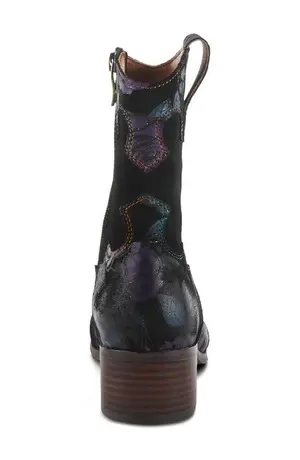 SPRING STEP SHOES Lady Luck Western Bootie - Purple Multi