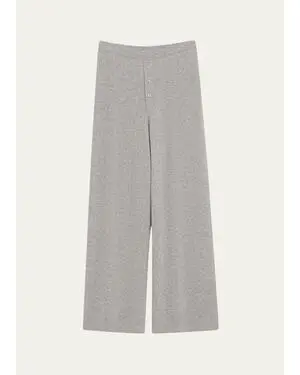 Guest In Residence Everywear Cashmere Knit Relaxed Pants - Gray