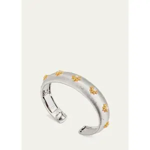 Buccellati 18k White Macri Classica Cuff Bracelet With Diamonds